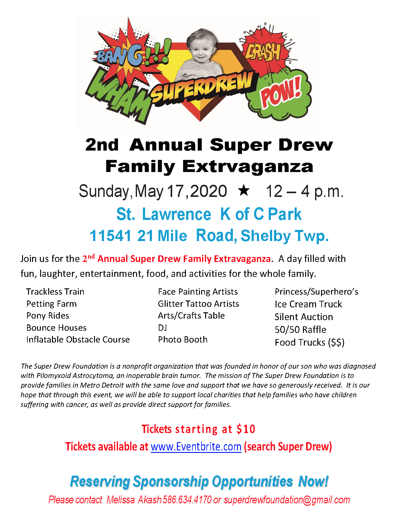 Tickets for the 2nd Annual Super Drew Family Extravaganza now on SALE ...